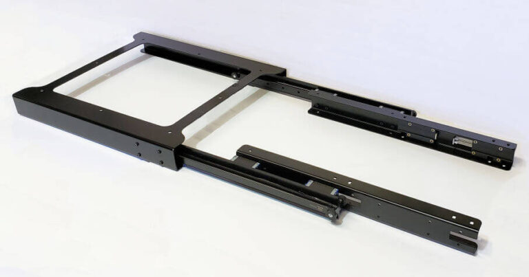 Bottom mount telescopic slides are for tall and narrow openings