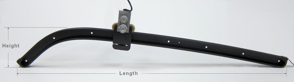 Extremely Lightweight, Curved Rail Section